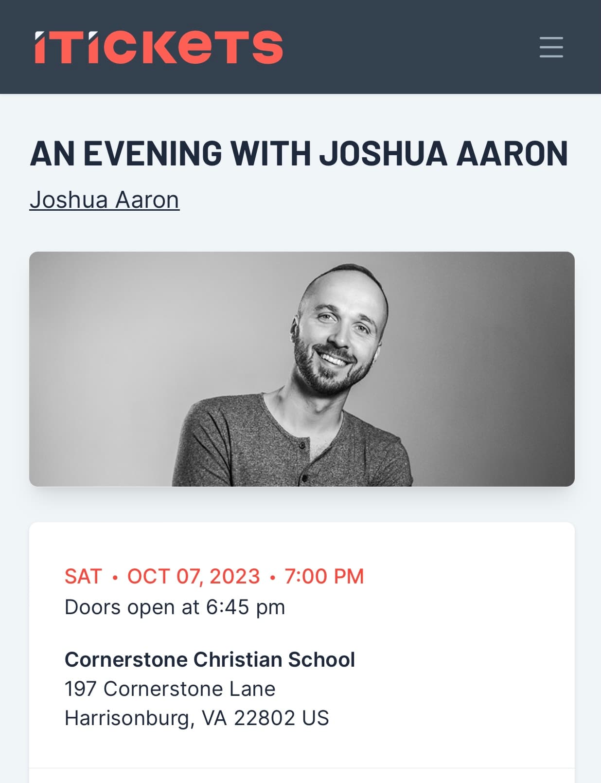 An evening with Joshua Aaron | Positive Encouraging K-LOVE
